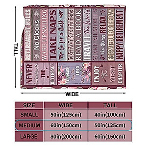 Retirement Gifts for Women & Men, Soft Retirement Blanket 60"X50", Happy Retirement Gifts for Coworker Police Teacher Nurses Dad Mom, Best Thoughtful Classy Female Retirement Gifts