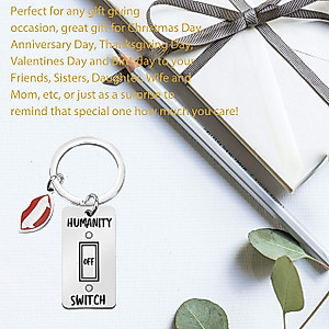 BLEOUK The Vampi Inspired Gift Humanity Switch Off Keychain for Fans Fandom (HUMANITY SWITCH OFF)