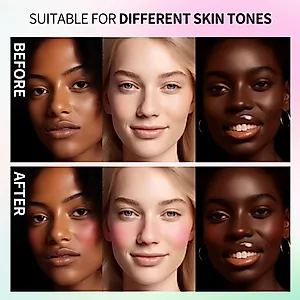 Green Color Changing Blush Oil: Unlock Your Natural Flush,Reacts to your skin's natural pH to instantly give you the perfect shade of natural flush,clear blush for Cheeks,For All Skin Tones.