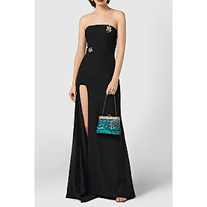 BABEYOND 1920s Flapper Peacock Clutch Gatsby Sequined Handbag Roaring 20s Evening Clutch Beaded Bag 1920s Gatsby Costume Accessories (Style 2)