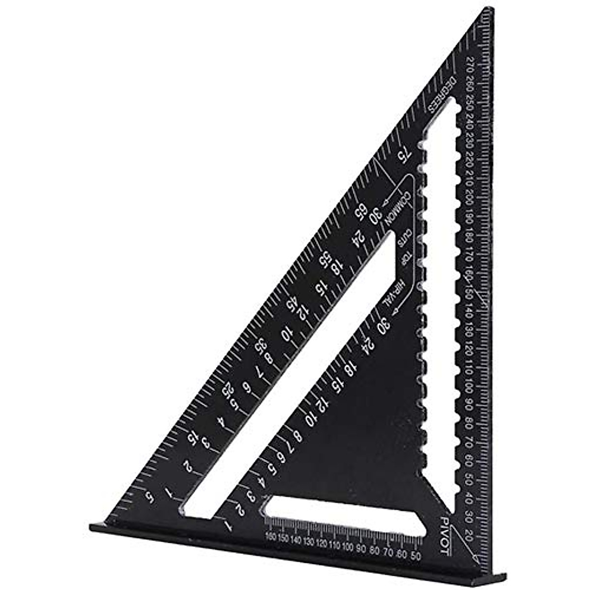 12inch Rafter Square Carpenter Square Aluminum Square Layout Tool with Black Oxide Finish