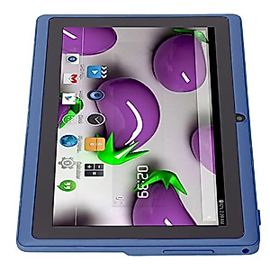 PUSOKEI Kids Tablet, 7in Tablet PC, Quad Core CPU, RAM 512MB, 8GB ROM, Eye Protection Screen, FrontRear Camera, WiFi, 4.0, 2600mAh Battery, for 4.2 (Blue)