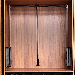 DONGYUE Pull Down The Closet Rod, Softly Close Rail, Lift Storage System, Hanger Rod for Hanging Clothes, Space-saving Coat Rack, Adjustable Width (size: 500-630mm) ( Size : 830-1150cm )