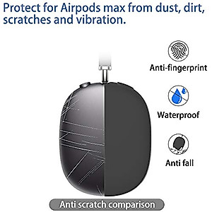 Compatible with Apple AirPods Max, Protective Silicone Sleeve Case for Air Pods Max Headphone, Soft & Long Lasting Headset Protective Cover (Black)