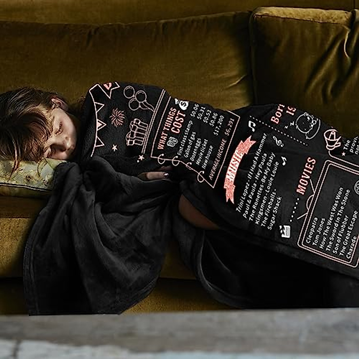 AYPUG 60th Birthday Gifts for Women - 50"x60" Throw Blanket 60th Birthday Decorations for Girl, 60th Birthday Gift Ideas, Back in 1963 Throw Blanket Grandma/Mom Birthday Gifts (Back in 1963)