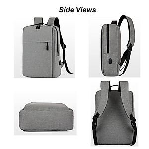 Newmoon 15.6 Inch Laptop Backpack with USB Charging Port, College School Computer Bag Gifts for Men and Women (Wine)