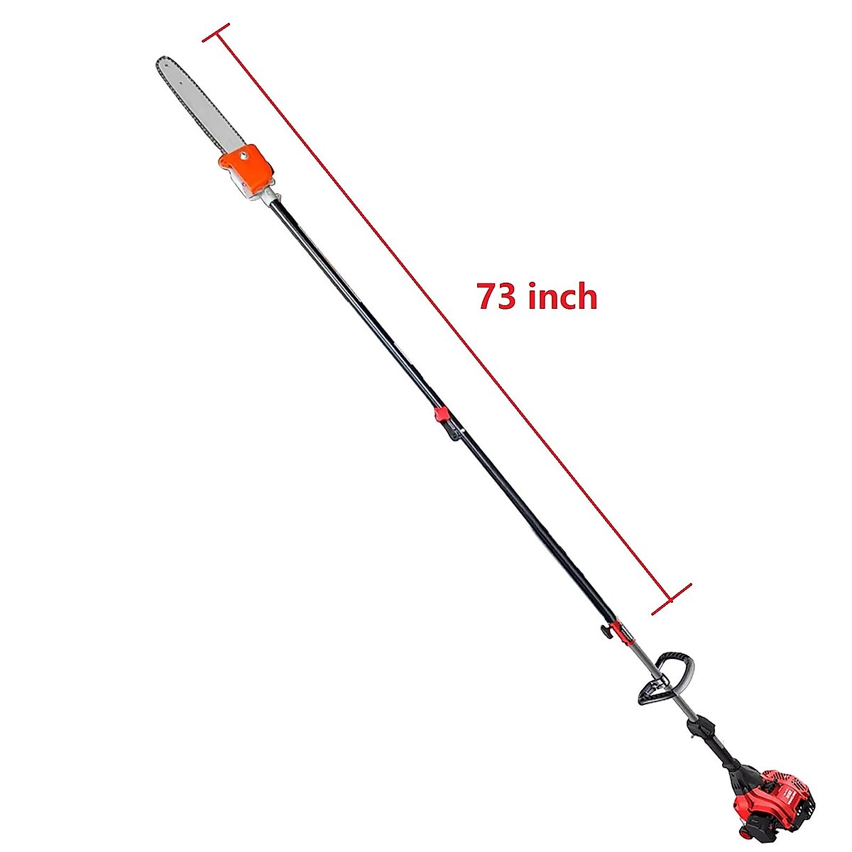 Gabasinover,Replacement parts Pole saw Attachment for Attachment Capable String Trimmers, Polesaws, and Powerheads fits for Hus 128LD, most brushcutters and Powerheads (Black）