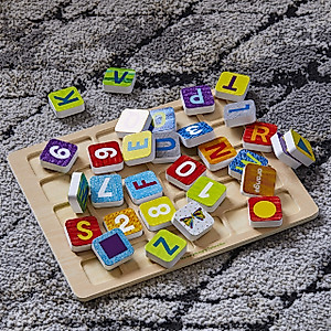 KIDS PREFERRED World of Eric Carle ABC 123 Wooden Jigsaw Puzzle for Preschool Kids & Toddlers (55274)