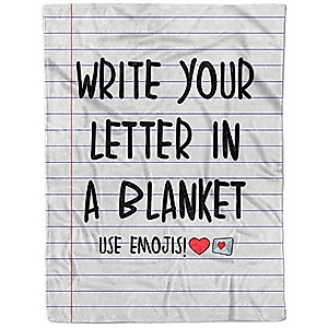 Personalized Letter Blanket Throw Fleece Custom Love Gift Inspirational Present to My Daughter Son from Mom Dad Customized Soft Perfect Wedding for Husband Wife Or Girlfriends (60 x 80)