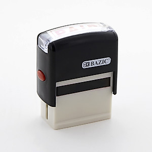 BAZIC Paid Self Inking Rubber Stamp (Red Ink), Stamp Impression Size 1.41" x 0.47", Great for Office, Shipping, Receiving, Accounting, Expiration, Due Dates, 1-Pack