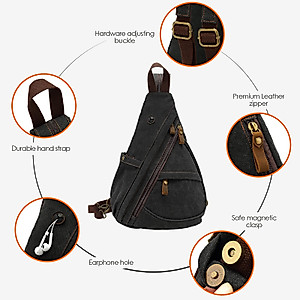 Egoelife Sling Bag Small Crossbody Backpack Casual Daypack School Satchel for Men Women