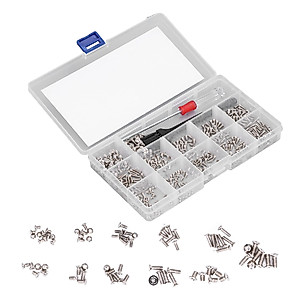 Computer Screw Set, M2 M2.5 M3 Non Slip Carbon Steel Flat Head Computer Screws for Laptop