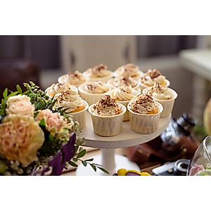 White Cupcake Liners, 100pcs Muffin Baking Cups,Ramekin Holders, Heavy Duty Oil-proof Wrappers for Wedding,Birthday,Party,Baby Showers,Gift for Valentine's Day