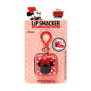 Lip Smacker Disney Minnie Mouse Cube Flavored Lip Balm, Minnie Joyful Cotton Candy, Clear, For Kids