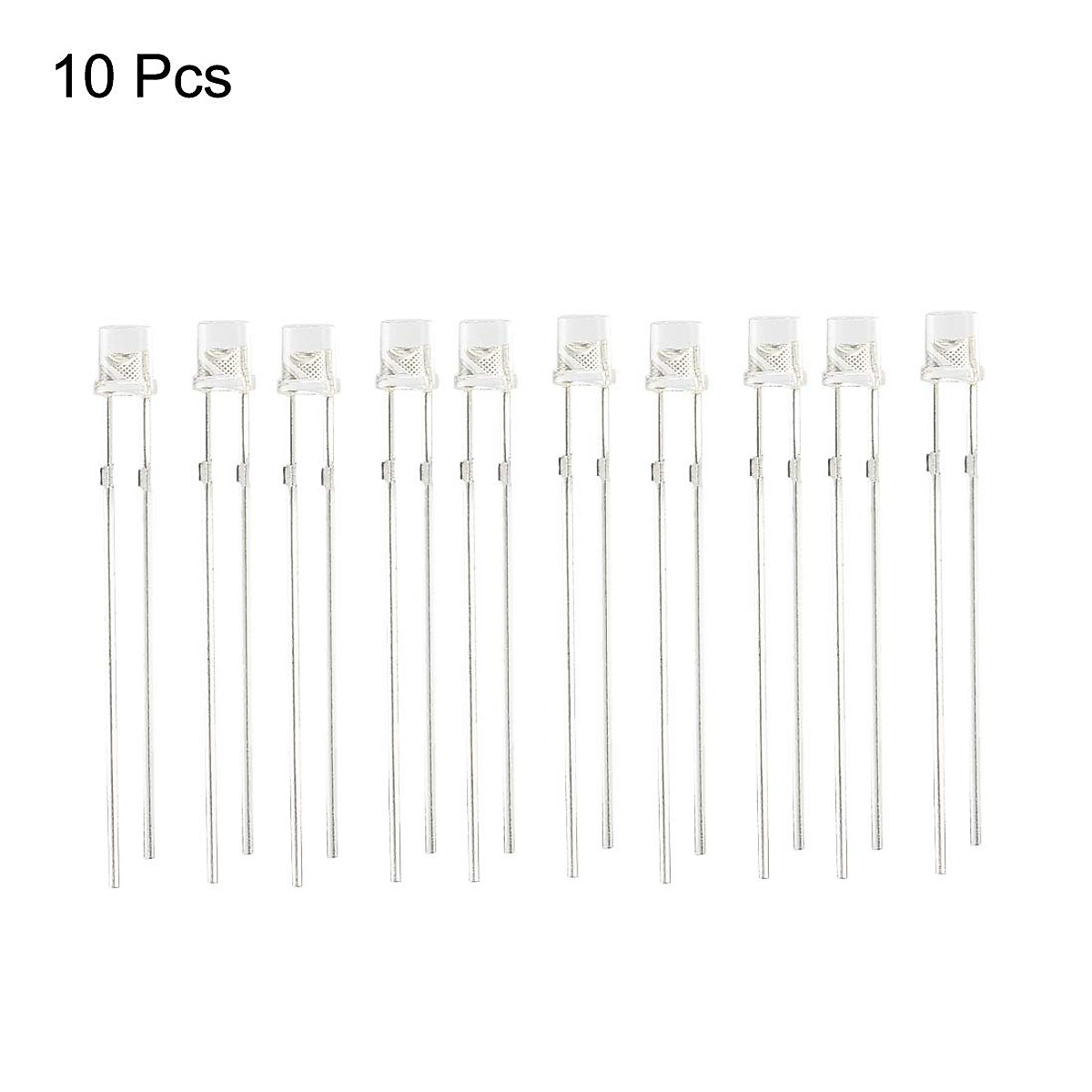 uxcell 10pcs Photosensitive Diode Photodiodes Light Sensitive Sensors,3mm Clear Flat Head Receiver Diode