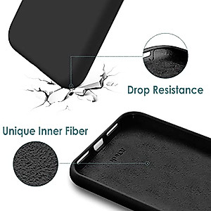 JETech Silicone Case for iPhone SE 3/2 (2022/2020 Edition), 4.7-Inch, Silky-Soft Touch Full-Body Protective Phone Case, Shockproof Cover with Microfiber Lining (Black)