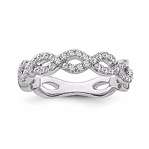 ARAIYA FINE JEWELRY 10K Yellow Gold Diamond Infinity Band Ring (1/2 cttw, I-J Color, I2-I3 Clarity), Size 7