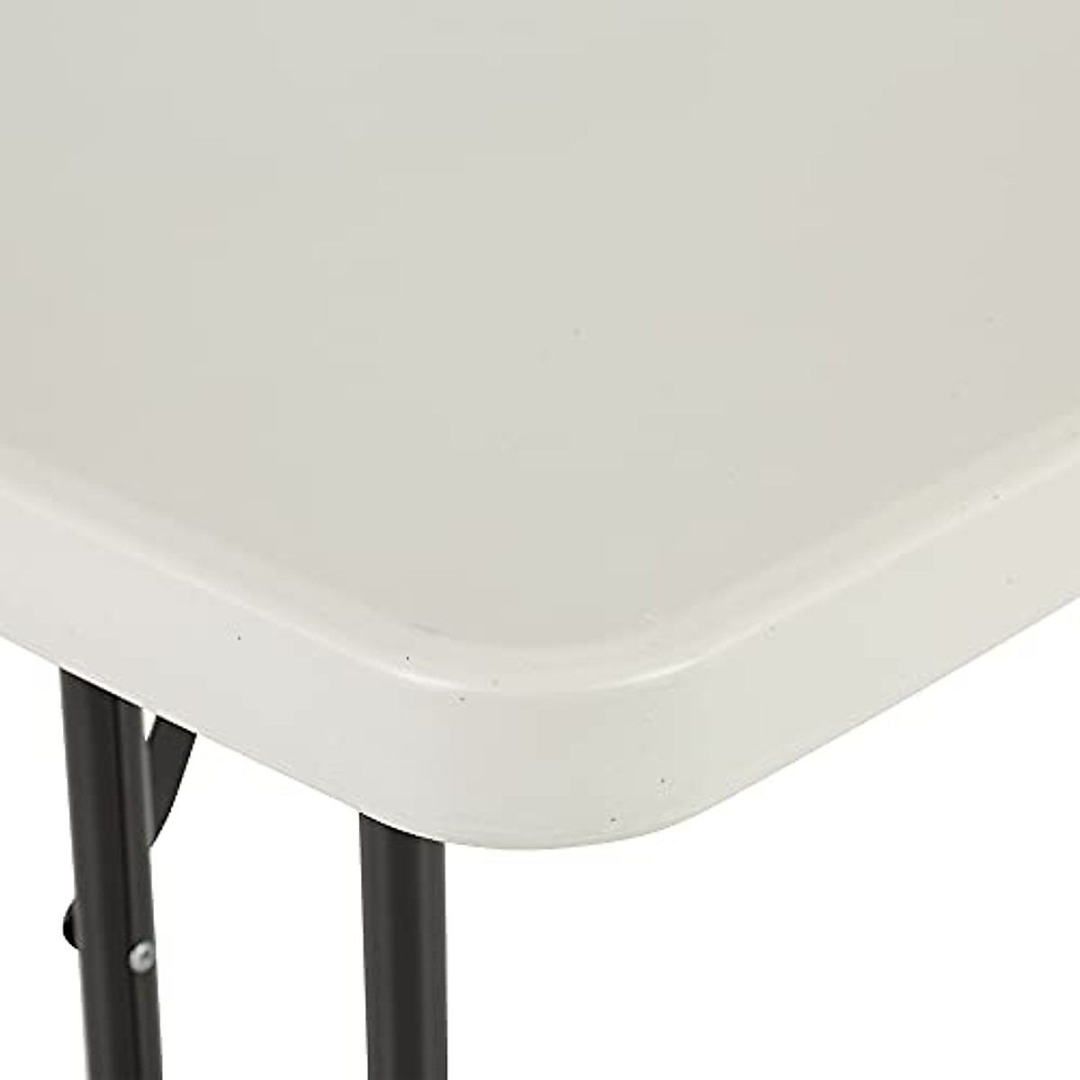 Norwood Commercial Furniture 6' Indoor/Outdoor Folding Training Table, Rectangular Blow-Molded Plastic Folding Training and Event Table, Gray