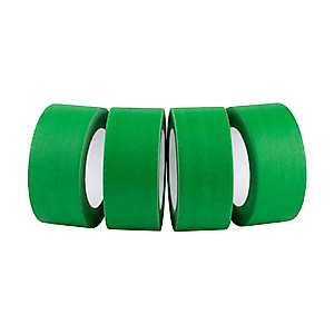 Lichamp 4 Pack Green Painters Tape 2 inch Wide, Medium Adhesive Green Masking Tape Bulk Multi Pack, 2 inch x 55 Yards x 4 Rolls (220 Total Yards)