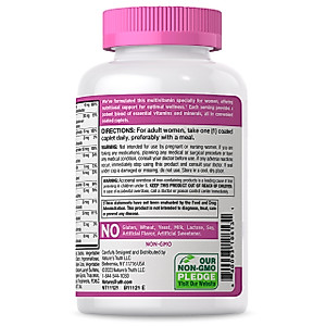 Multivitamin For Women | 100 Caplets | Non-GMO & Gluten Free | Adult ABC Complete Multivitamin | By Nature's Truth