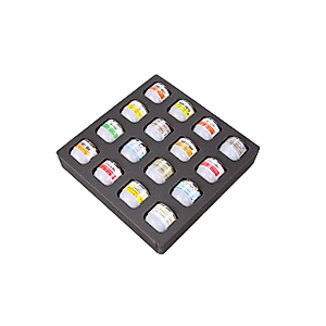 Polar Whale 2 Cocktail Capsule Drawer Organizers Tray Insert Compatible with Keurig DrinkWorks Pods for Kitchen Home Bar Party Waterproof Washable Black Foam 16 Compartment 12.5 x 12.5 Inches