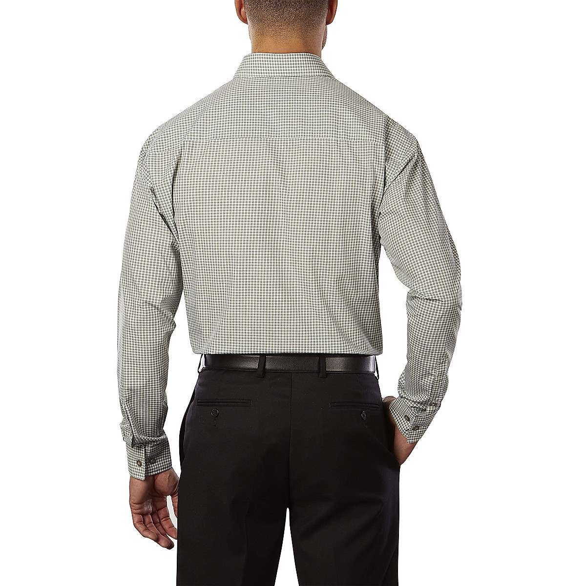 Unlisted by Kenneth Cole mens Regular Fit Checks and Stripes (Patterned) Dress Shirt, Ash Green, 17 -17.5 Neck 34 -35 Sleeve US