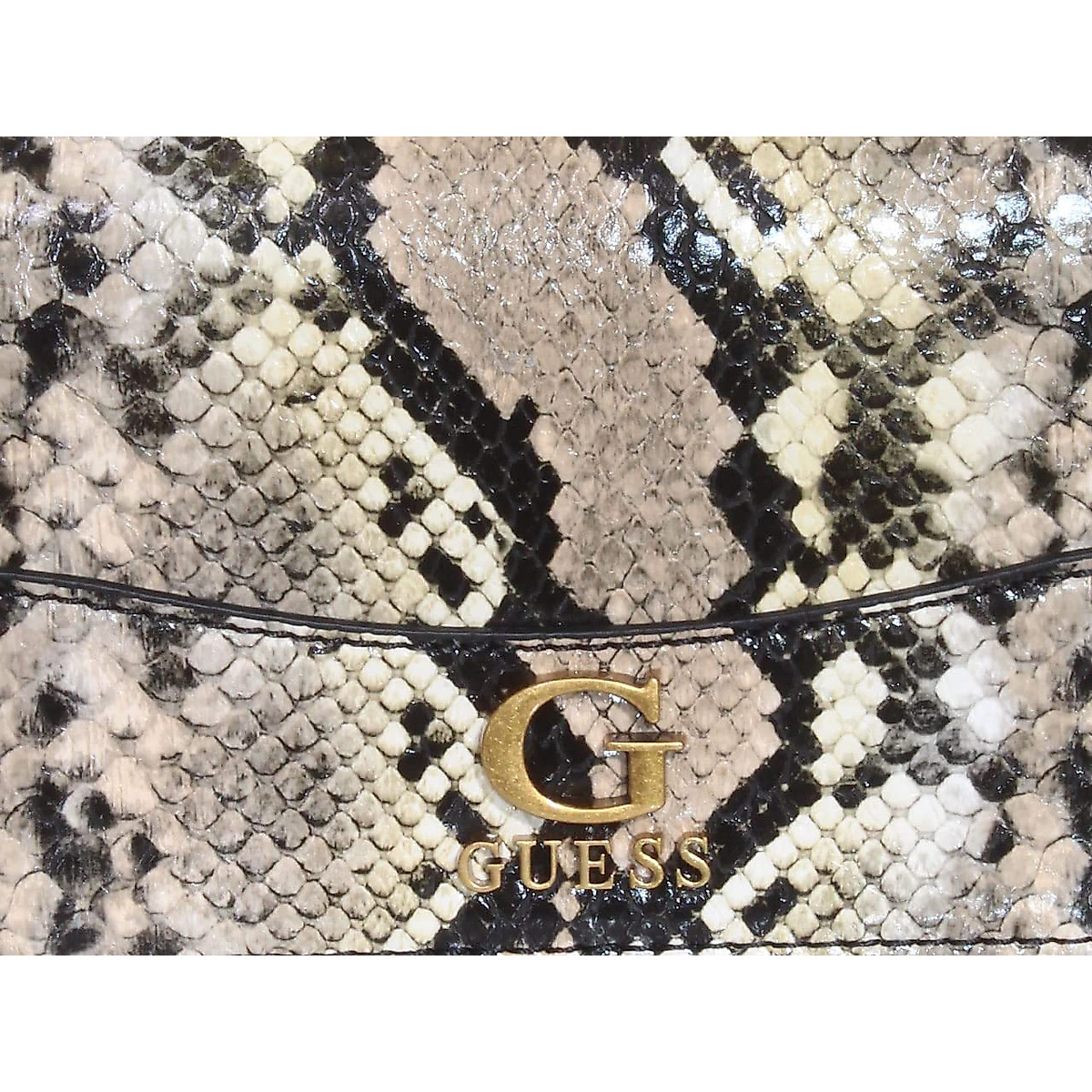 GUESS Nell Micro Mini Flap, Natural Python