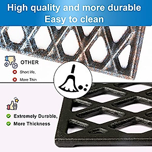 Utheer Cast Iron Grill Grate for Pit Boss 820 850 Series Grill, Pit Boss 820 Series Wood Pellet Grills, Fit Pit Boss Pro Series II 850 Wood Pellet Grill, Pit Boss Grill Replacement Parts, 2 Pack