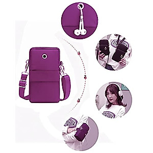 WITERY Cell Phone Crossbody Bag - Nylon Waterproof Small Cell Phone Purse Wallet, Travel Phone Bag Wristlet Women Teen Girls with Adjustable Strap