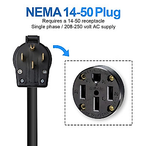 astoneves Level 2 EV Charger, 220V 16/24/32 Amp 7.68kW Current Switchable Electric Vehicle Charger with Type 1 & NEMA 14-50 Plug for SAE J1772 Standard EV Cars (20ft Cable)