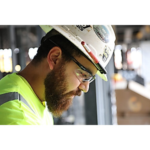 MCR Safety MP110AF Memphis MP1 Series Safety Glasses with Clear Lenses, UV-AF Antifog Coating Protection, Wrap Around Design, Black Frame, 1-Pair