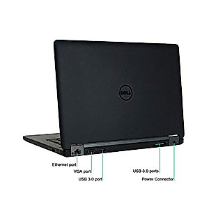 Premium Dell Latitude E5450 14 Inch HD Business Laptop (Intel Core i5-5200U up to 2.7GHz, 16GB DDR3 RAM, 256GB SSD, USB, HDMI, VGA, Windows 10 Pro) (Renewed)