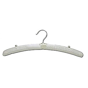 NAHANCO 4720425HU Satin Hangers - 15 1/2", Ivory (Pack of 12)