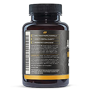 ONNIT Alpha Brain Premium Nootropic Brain Supplement, 30 Count, for Men & Women - Caffeine-Free Focus Capsules for Concentration, Brain & Memory Support - Brain Booster Cat's Claw, Bacopa, Oat Straw
