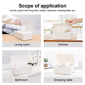 Wipes Dispenser, Baby Wipes Case, Dustproof Moisture-Keeping with Lid, Storage Case Tissues Box Non-Slip Wipe Container with Sealing Design for Home Office(Black)