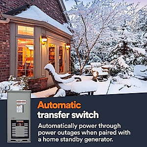 Generac RXG16EZA3 16-Circuit 100 Amp ATS - NEMA 3 CUL: Reliable Transfer Switch with Integrated Load Center for Essential Circuit Backup