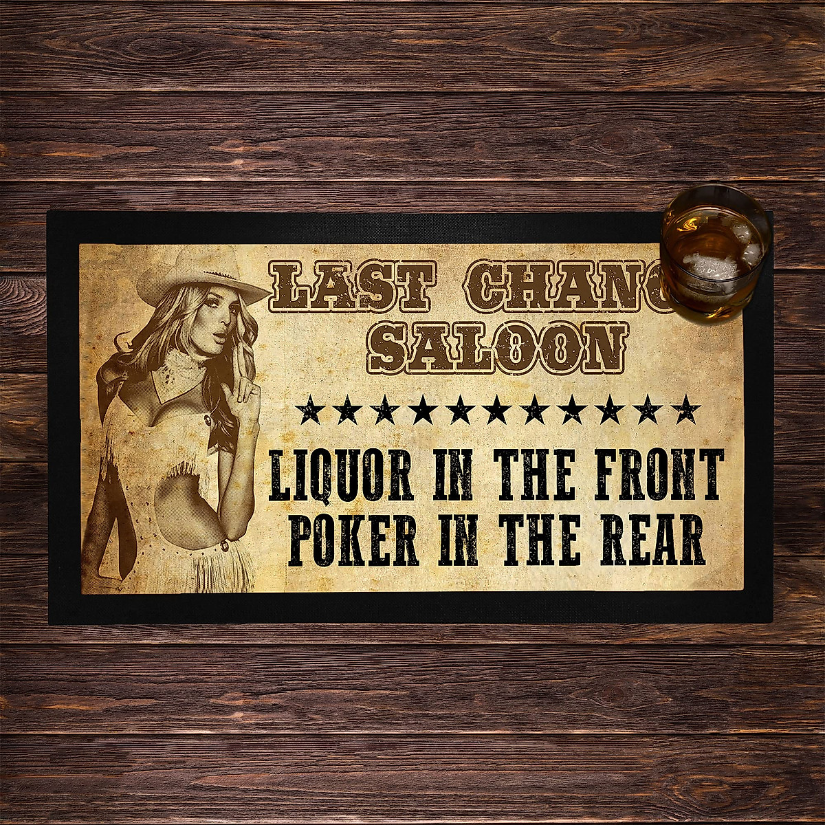 Rubber Bar Mat Bar Runner Saloon Spill Mat Gift Idea