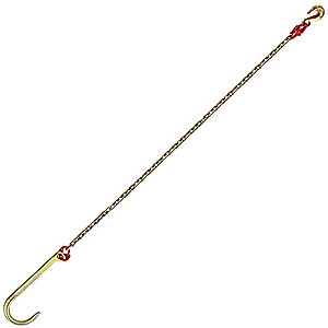 VEVOR J Hook Chain, 5/16 in x 10 ft Tow Chain Bridle, Grade 80 J Hook Transport Chain, 9260 Lbs Break Strength with J Hook & Grab Hook, Tow Hooks for Trucks, Heavy Duty J Hook and Chain Shorteners