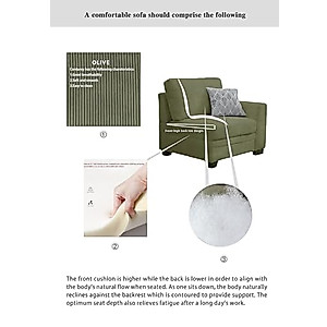 Legend Vansen 7PCS Corduroy Flexible Combination Sofa Sectional, Olive