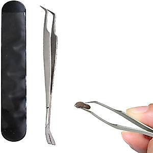 Jinshining Silver 2 in 1 Tick Removal Tool for Pets,Stainless Steel Professional Tick Tweezers Ticks Remover for Dogs, Cats and Humans,Flea and Tick Control,Tick Remover Tools