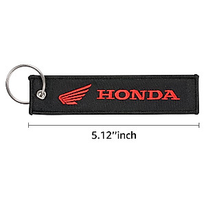 Thcyoe Embroidery Keychain Key Ring Compatible with Honda,Motorcycle Key Chain Keyring for CBR, CB, GL, CM, NC, CFR, X-ADV 750, NSS 750 Series,Accessories for Motorcycle Key