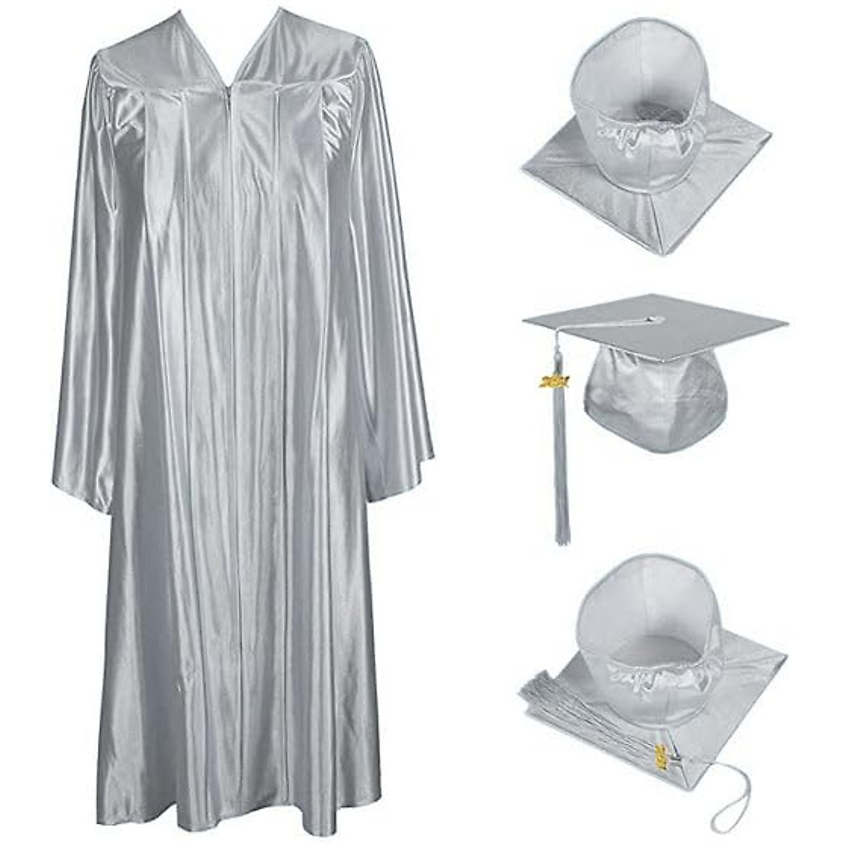 GraduationForYou 2024 Shiny Graduation Cap Gown and Tassel