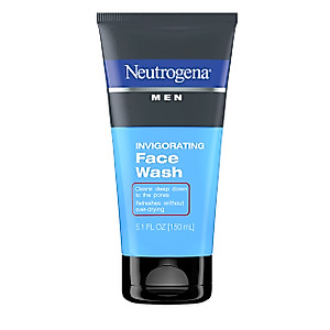 Neutrogena Men's Invigorating Daily Foaming Gel Face Wash, Energizing & Refreshing Oil-Free Facial Cleanser for Men, 5.1 fl. oz