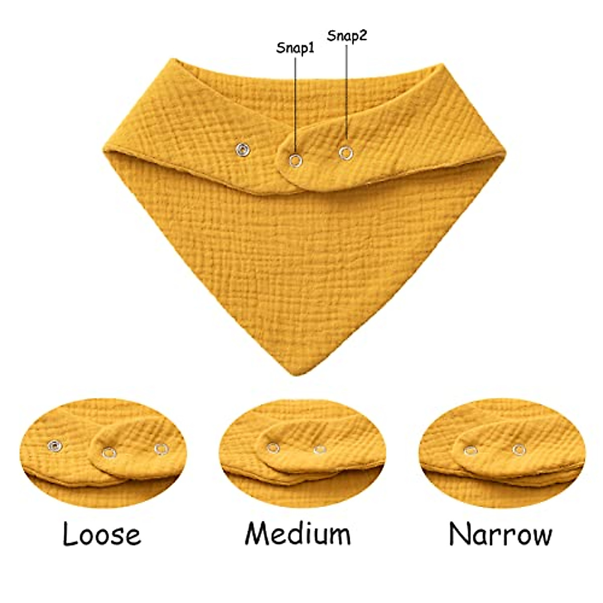 HBselect Muslin Baby Bibs 12 Pack Baby Bandana Bibs 100% Cotton for Unisex Boys Girls Absorbent Bib for Teething Drooling