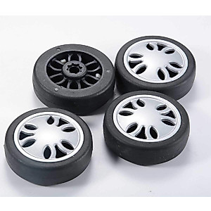 Miayaya Suitcase Wheels Replacement 360 Spinner 50x15mm Kits Luggage Travel Wheel Double Accessories Universal Rubber Swivel Trolley Casters Bearings Repair Tools Set Rotating Flexible Quietness 2Pack