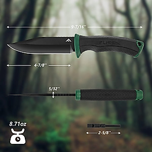 FLISSA Survival Hunting Knife 4-7/8” Survival Knife