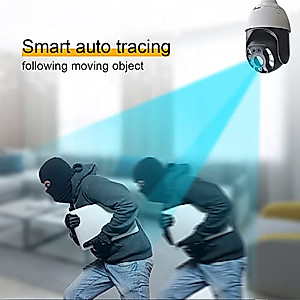 EVERSECU 2K 4MP Light Bulb Security Camera, Outdoor Waterproof, 360° View, 2.4G WiFi&Wireless, Motion Detection, Auto Tracking, 2 Way Audio, Color Night Vision, Work with Alexa Google