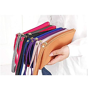 RBKLO Clutch Wristlet Women's,Crossbody Clutch Wallet Purse Wristlet,Leather Wristlet Clutch Wallet,Multi Card Organizer Wallet Purse(Black)