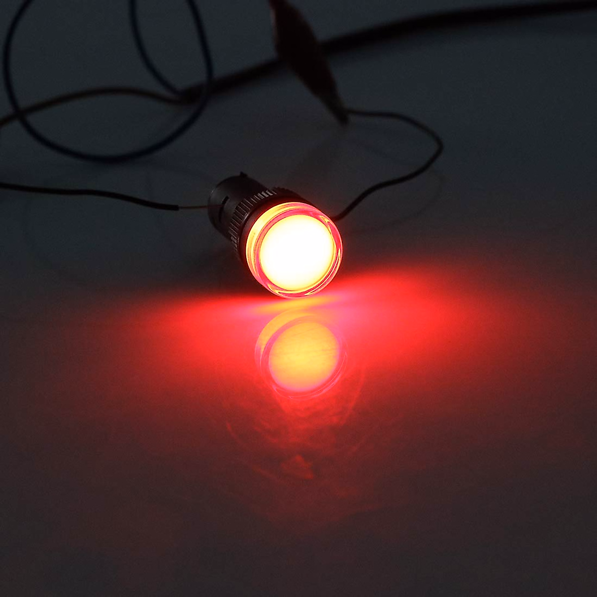 uxcell 5Pcs Red Indicator Light AC/DC 24V, 16mm Panel Mount, for Electrical Control Panel, HVAC, DIY Projects