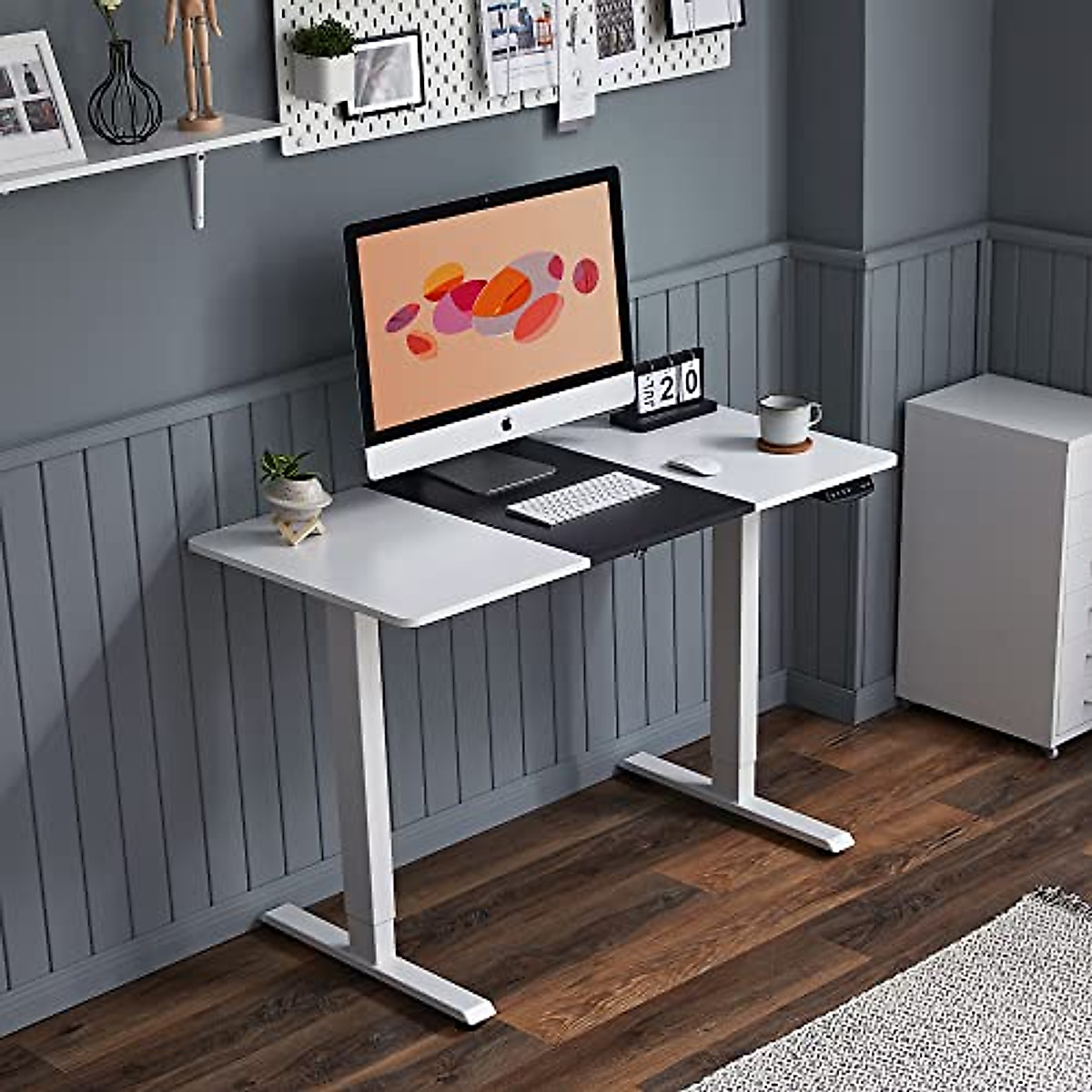 Frassie Dual Motor 48'' Electric Standing Desk Adjustable Height Table Sit Stand Computer Desk for Home Office